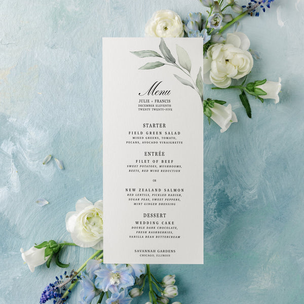 ADELE | Menus – Bilingual Invitations