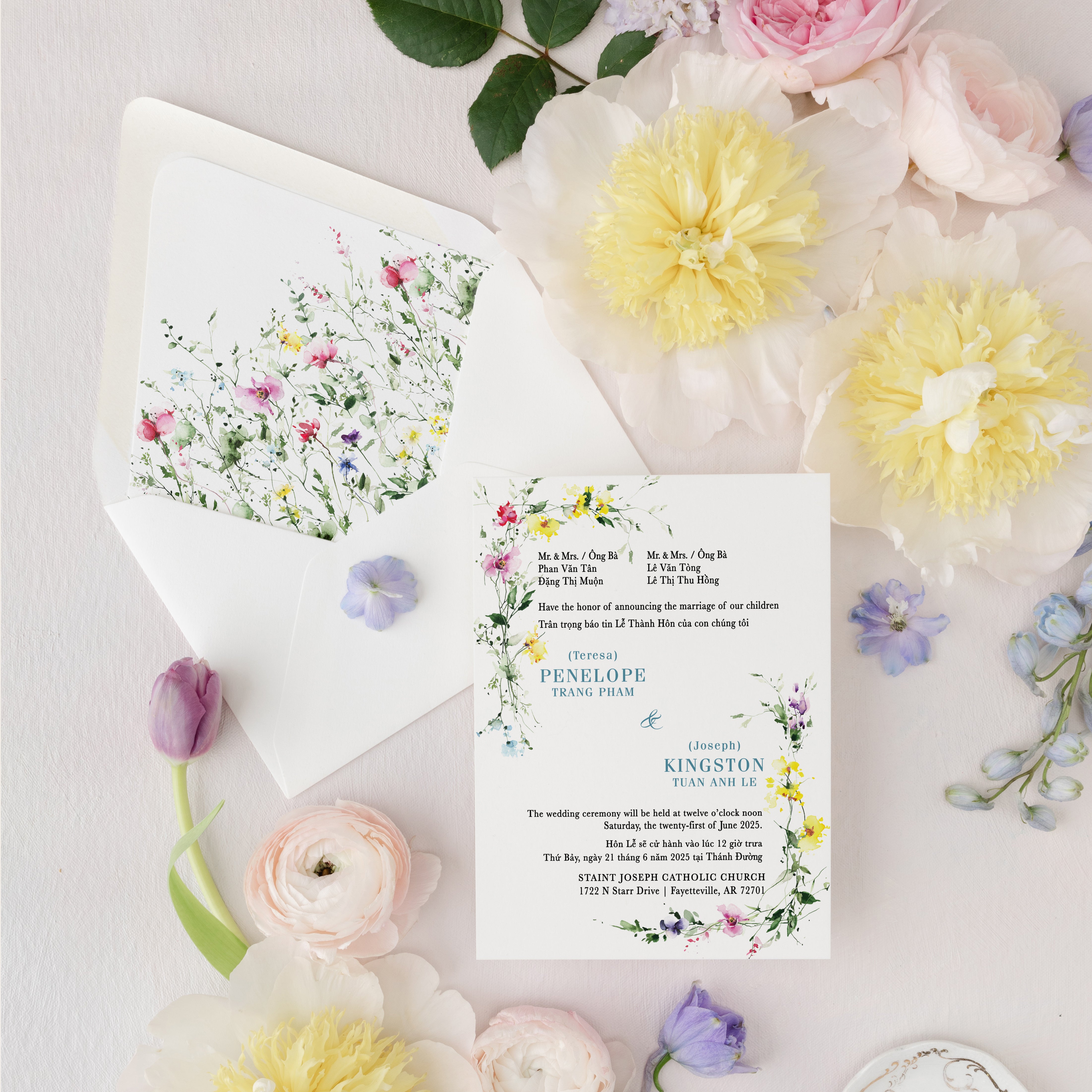 ALANA | Bilingual Vietnamese Wedding Invitation Suites – Bilingual ...