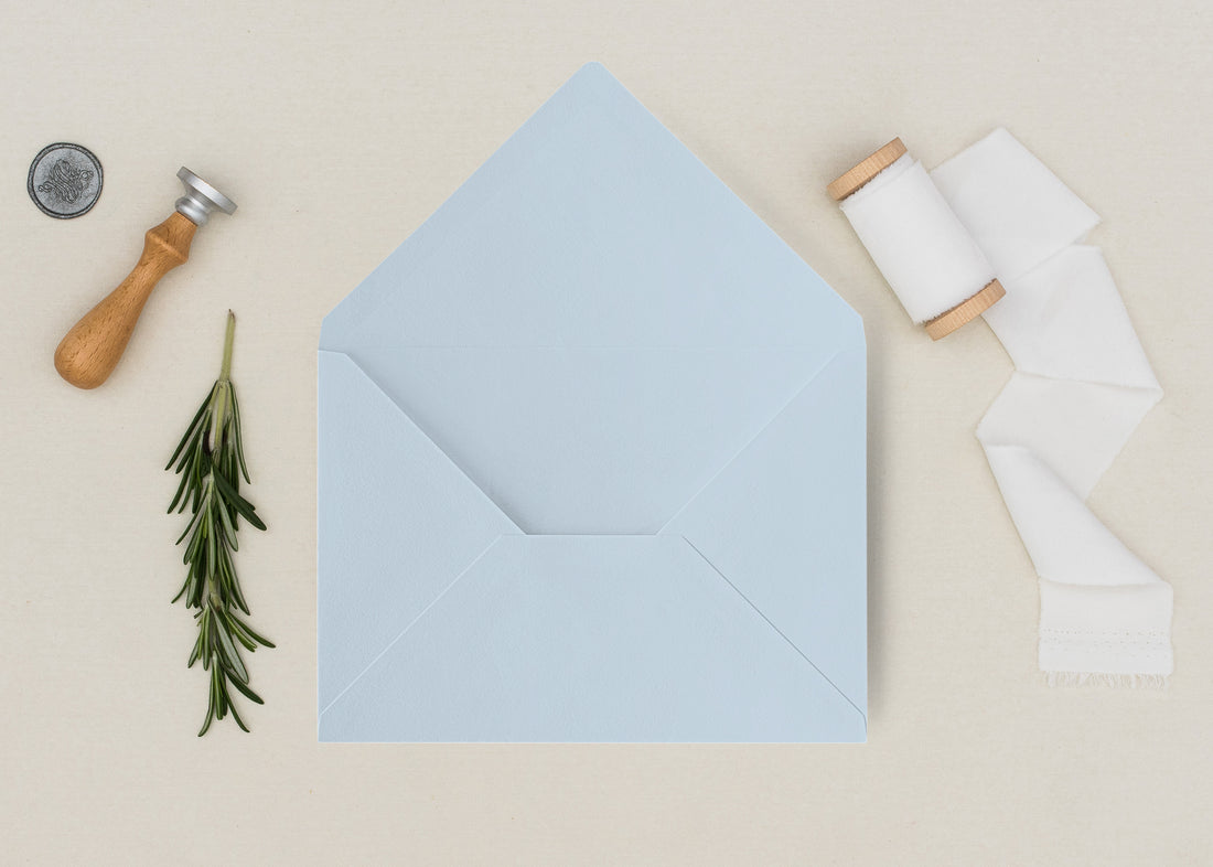 Light Blue Envelopes – Bilingual Invitations