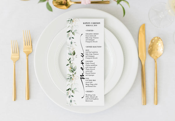 JOCELYN | Menus – Bilingual Invitations